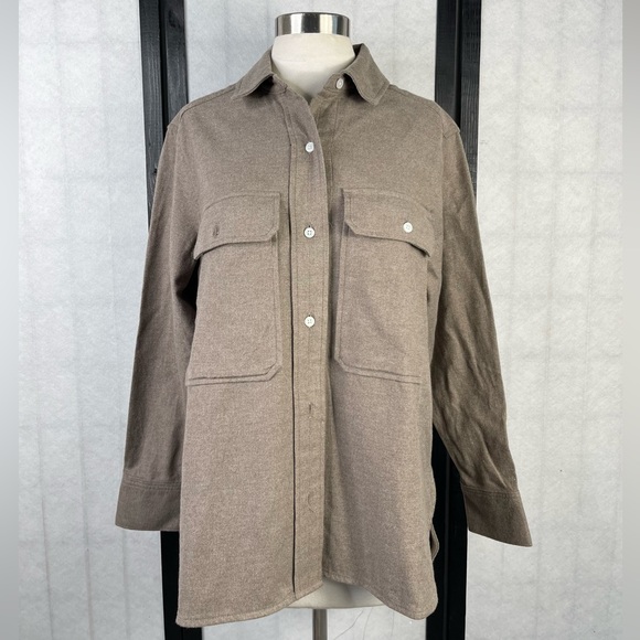Everlane | Jackets & Coats | Everlane Tan Utility Jacket Relaxed Fit ...